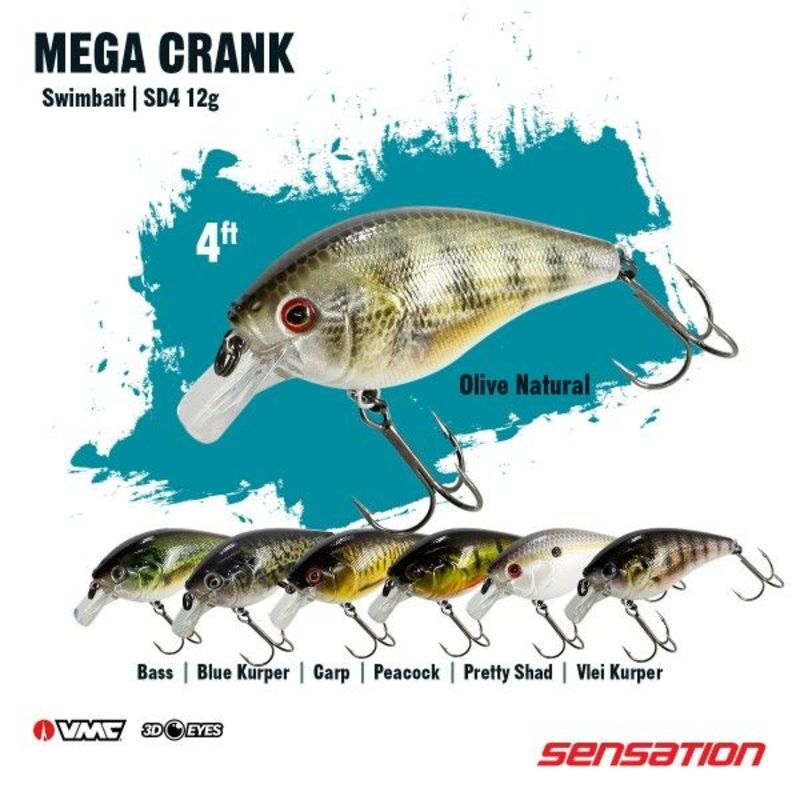 LURE SENSATION MEGA CRANK SD6 PRETTY SHAD – All Out Angling