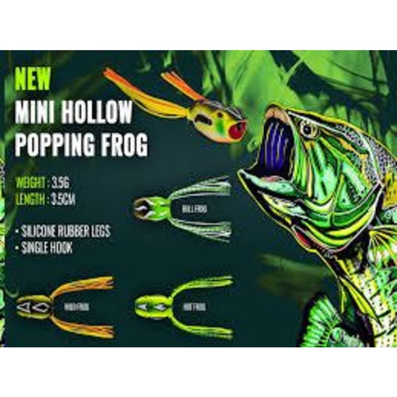 LURE SENSATION HOLLOW MINI POPPIN FROG WILD FROG – All Out Angling