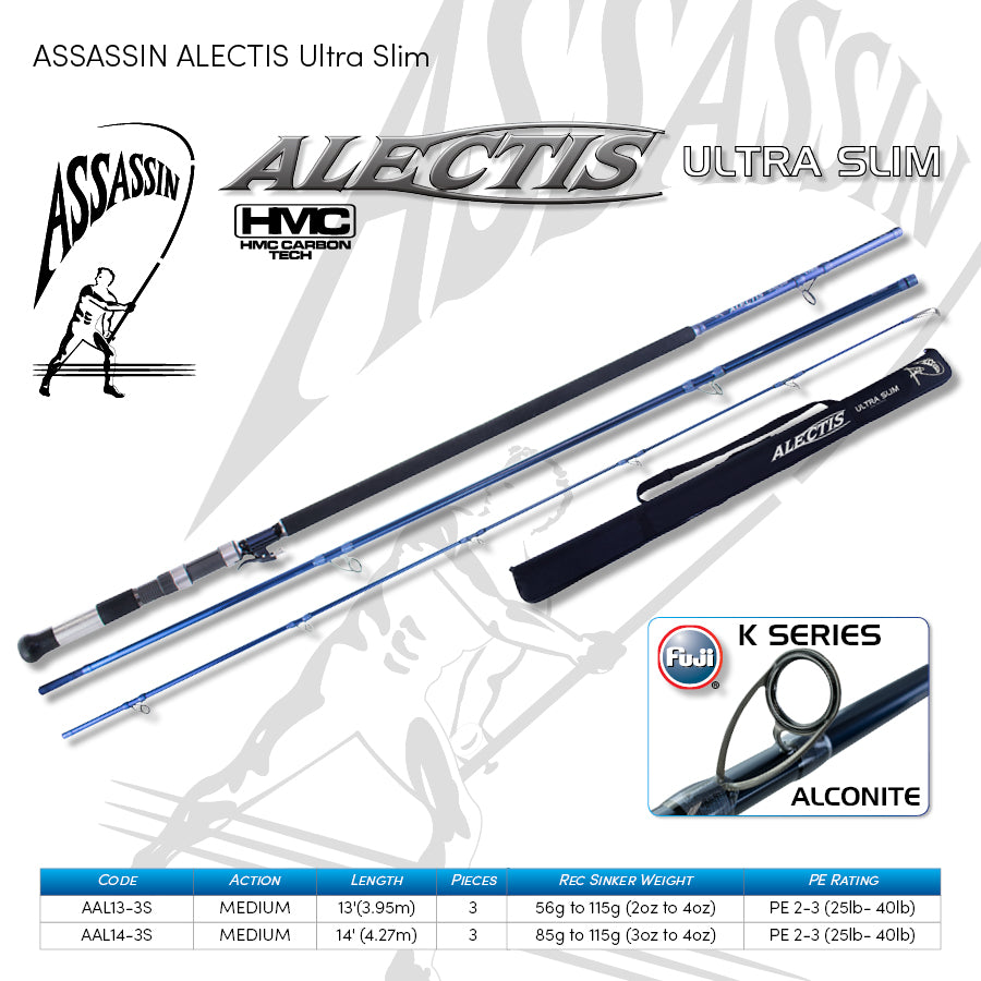 ROD ASSASSIN ALECTIS 14' SURF 3-4OZ FUJI 3PCE – All Out Angling