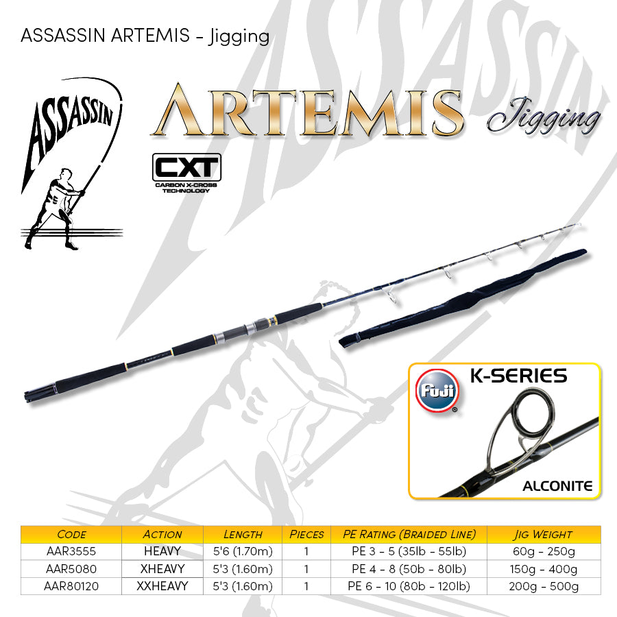 ROD ASSASSIN ARTEMIS 5'3FT 80-120LB 1PCE – All Out Angling